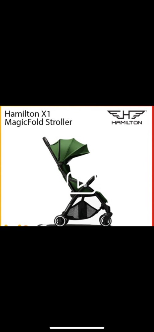 Hamilton X1 Magicfold stroller (Green), Babies & Kids, Going Out ...