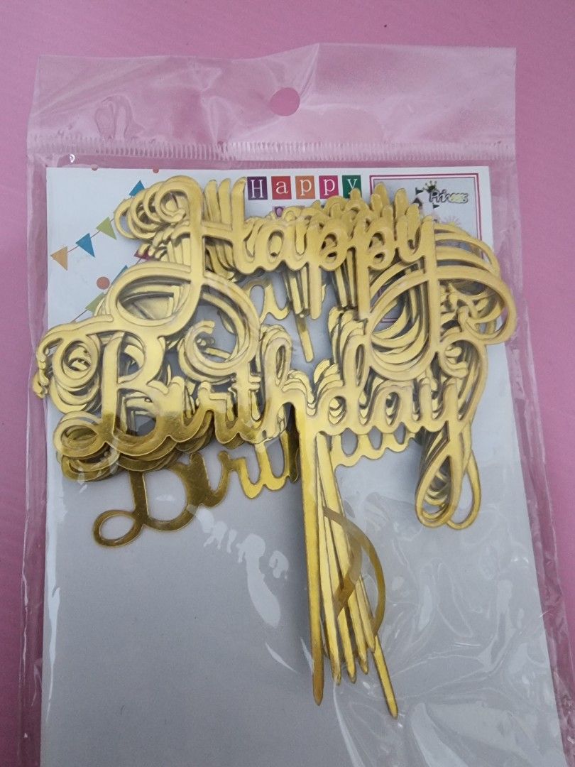Happy Birthday Topper, Furniture & Home Living, Kitchenware & Tableware ...
