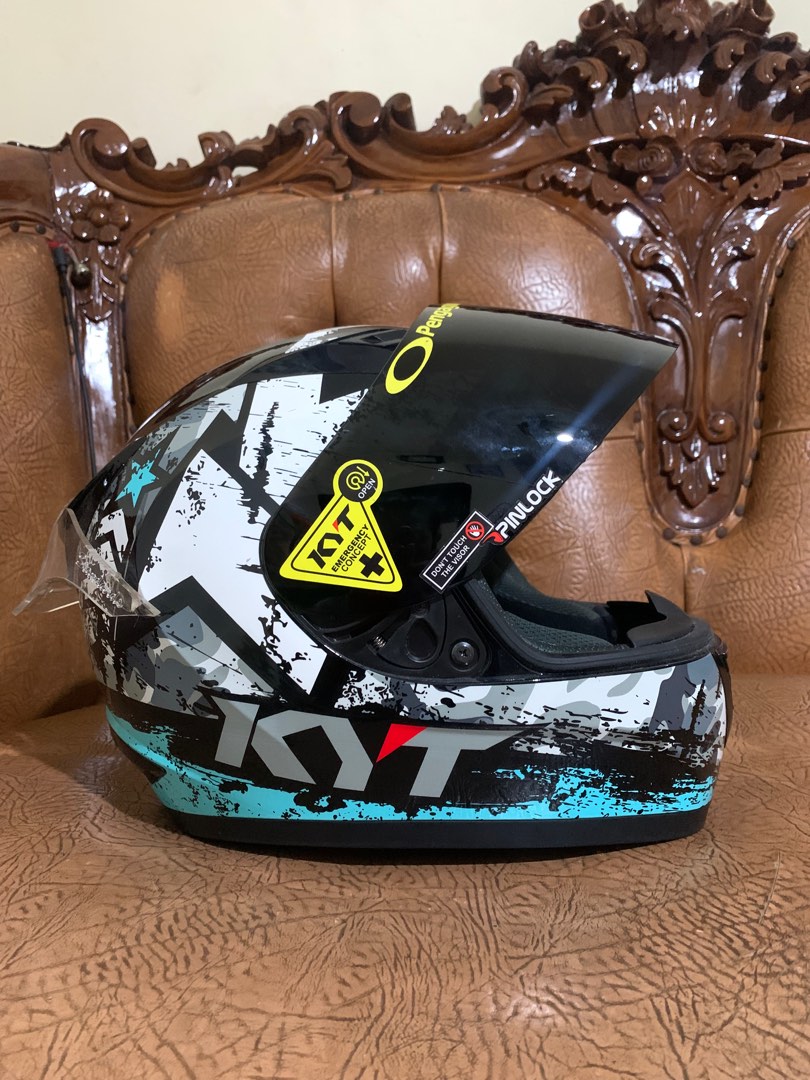 HELM FULL FACE KYT R-10, Aksesoris Mobil di Carousell
