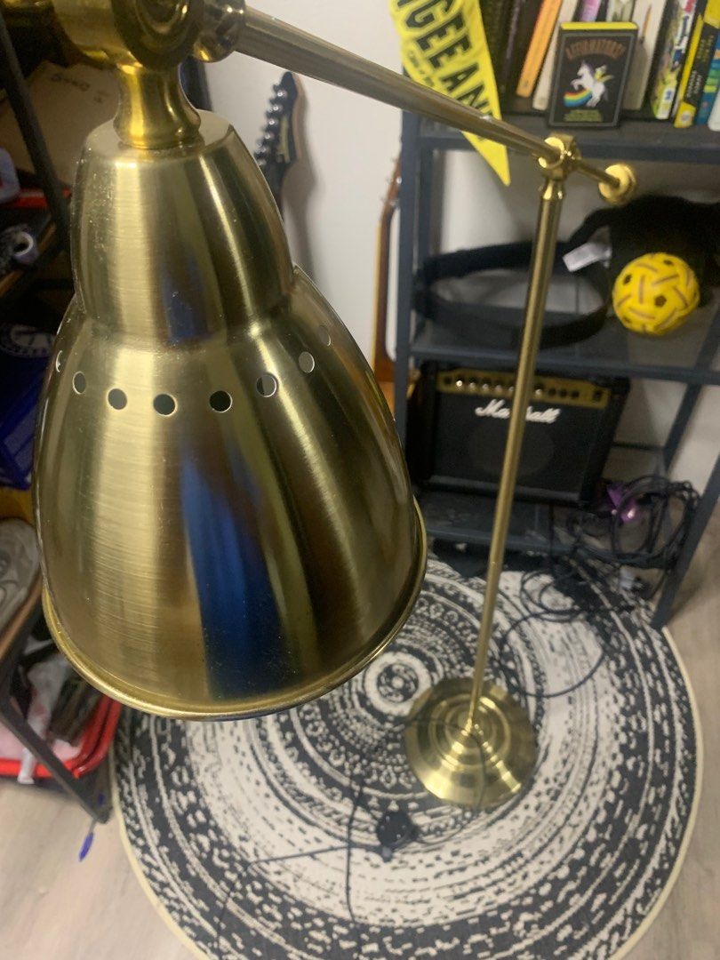 Ikea BAROMETER Golden lamp, Furniture & Home Living, Lighting & Fans ...