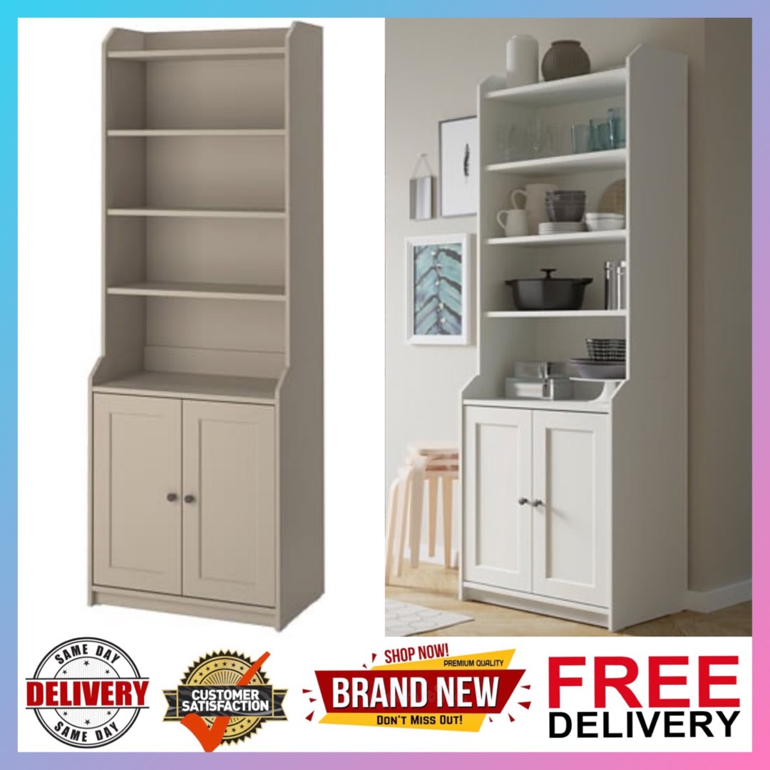 Ikea Hauga Bookcase With Doors at James Velarde blog