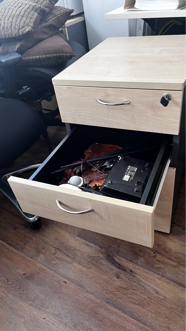 Ikea office draws (lockable), Furniture & Home Living, Furniture ...
