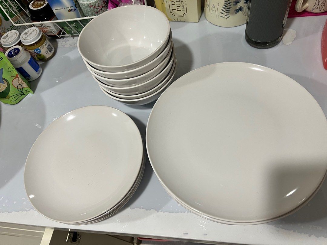 Ikea plates and bowls set, Furniture & Home Living, Kitchenware ...