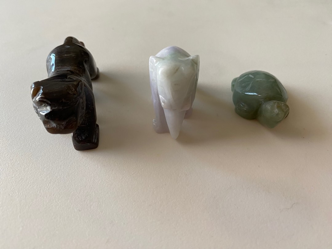 Jade elephant, turtle, panther, Women's Fashion, Jewelry & Organisers ...