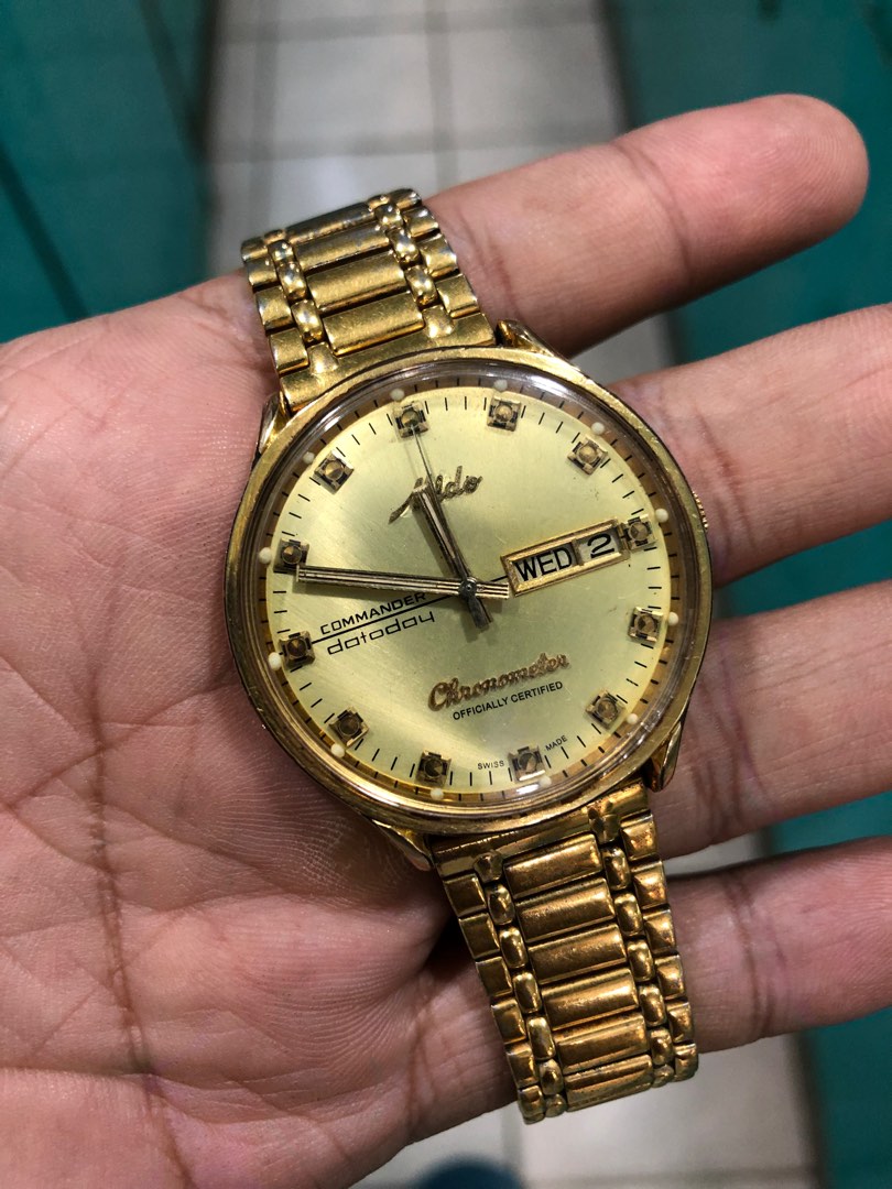 Jam tangan mido swiss chronometer jam klasik pria, Fesyen Pria, Jam Tangan di Carousell