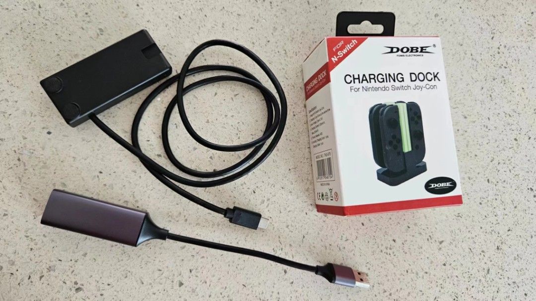 Joy Con Charging Dock, Console Extension, LAN adaptor, Video Gaming ...