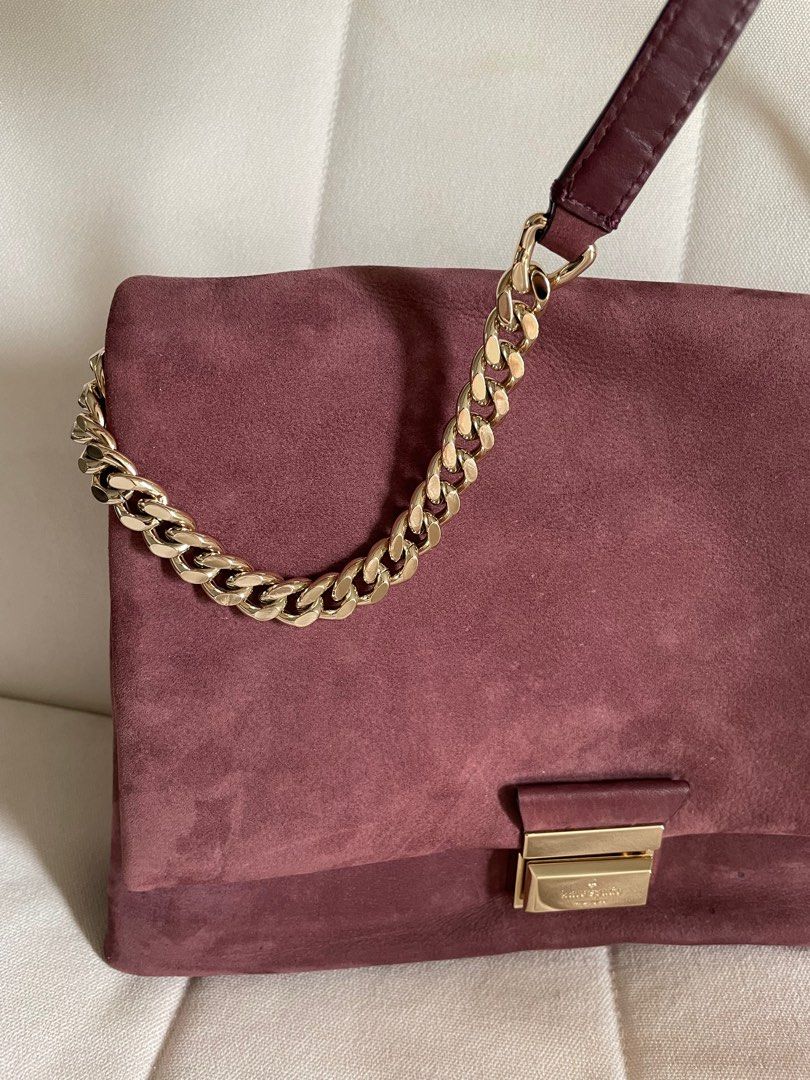 Kate Spade Suede leather shoulder bag, Women's Fashion, Bags & Wallets ...