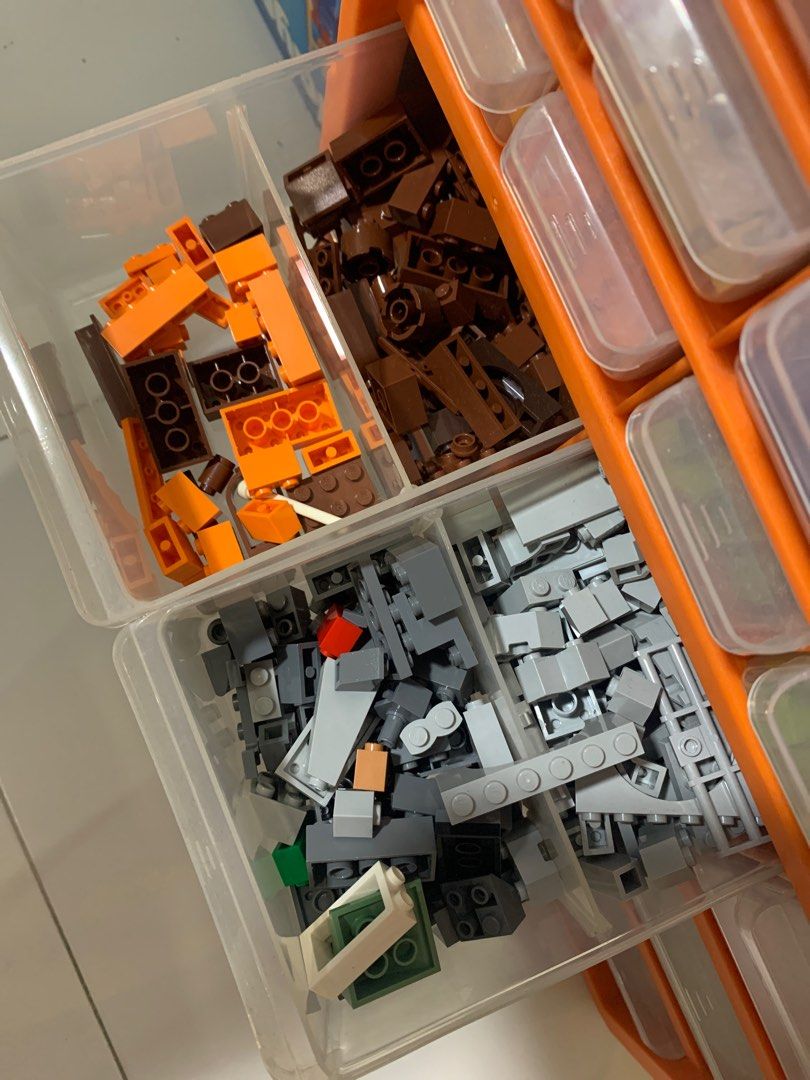 Lego sorted colour bricks with container, Hobbies & Toys, Toys & Games ...