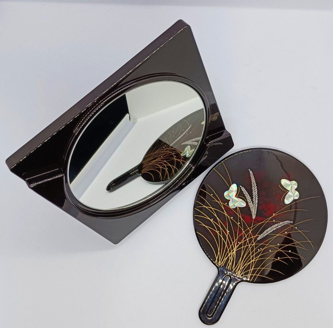 Maeju Lacquerware Miyabino Combination Mirror (with Stand), Furniture ...