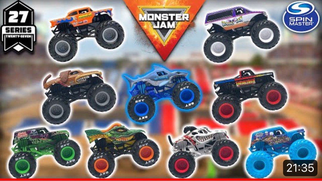Monster Jam Mix 27Megalodon Avenger, Shaker, Mohawk, Alien El Toro Loco ...