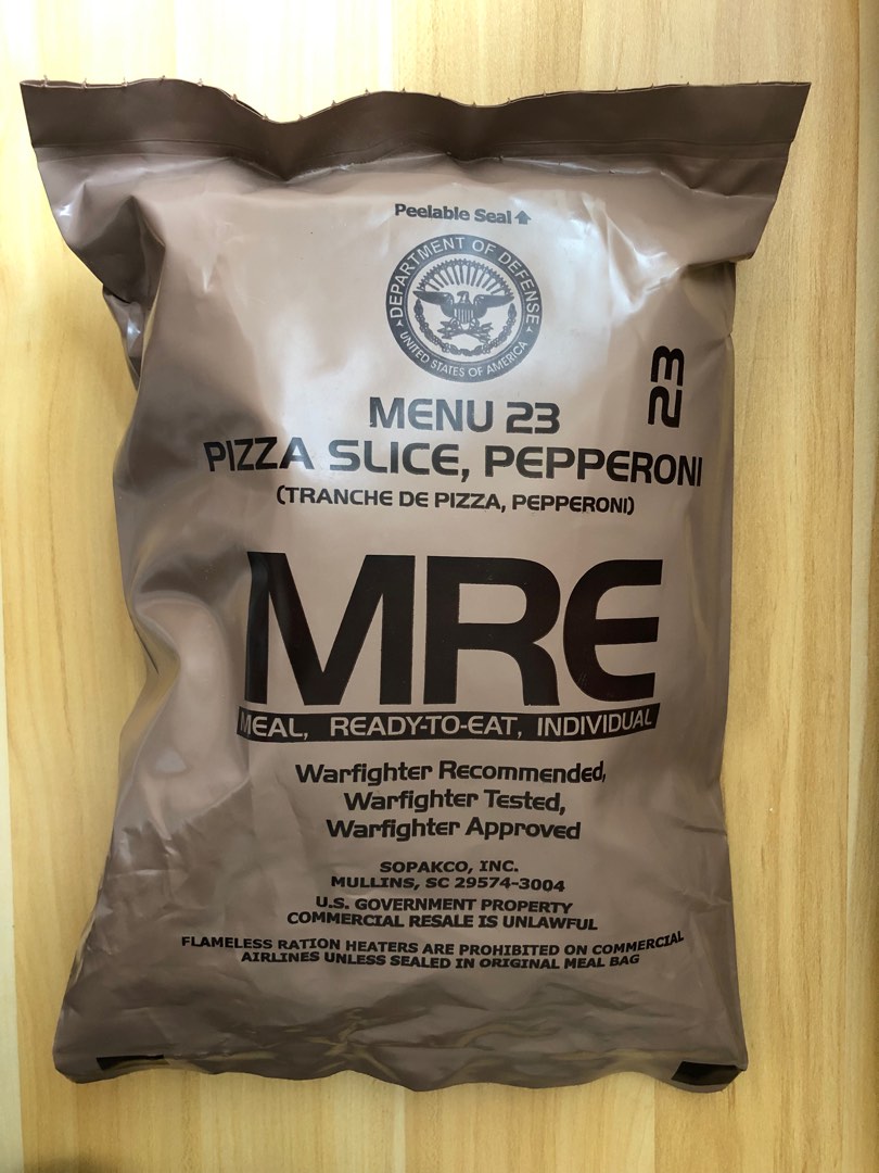 MRE MENU 23 - PIZZA SLICE, PEPPERONI, 健康及營養食用品, 健康補充品, 健康補充品 - 健美營養劑 ...