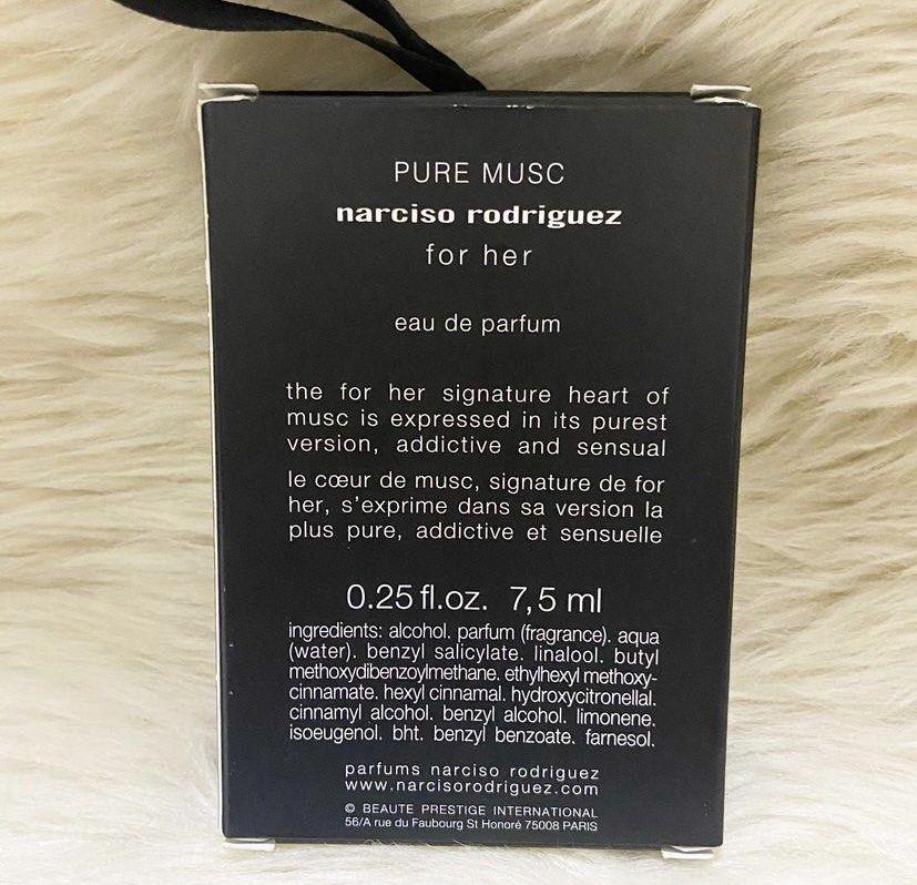 Narciso Rodriguez Pure Music For Her Eau de Parfum 7.5ml, Beauty ...