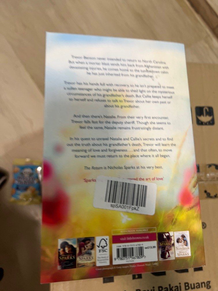 nicholas sparks the return book, Hobbies & Toys, Books & Magazines, Fiction & Non-Fiction on ...