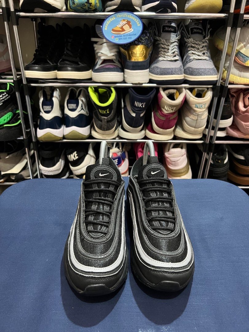 Nike Air Max 97 Full Black, Fesyen Wanita, Sepatu di Carousell