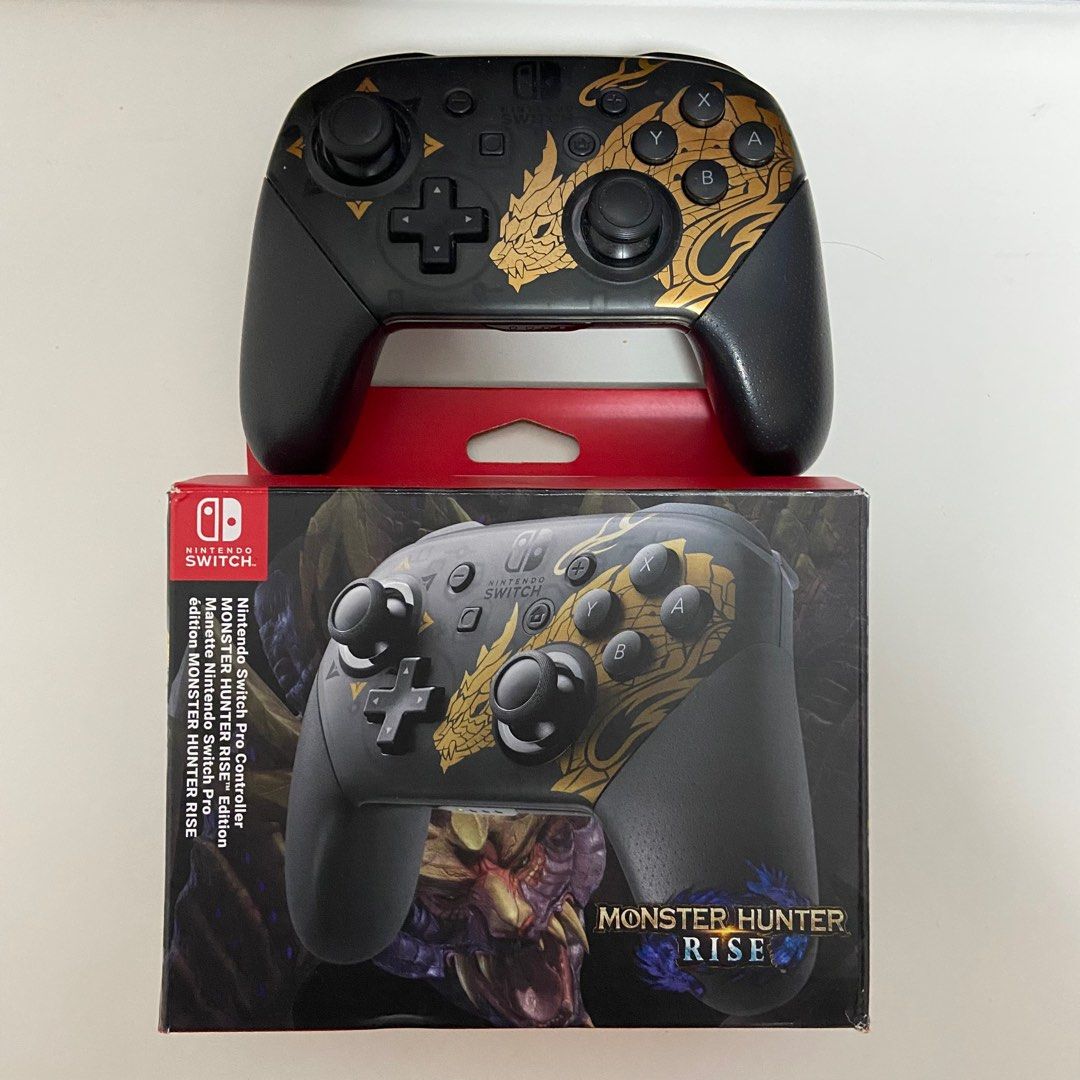 Nintendo Switch Pro Controller Monster Hunter Rise Special Edition ...
