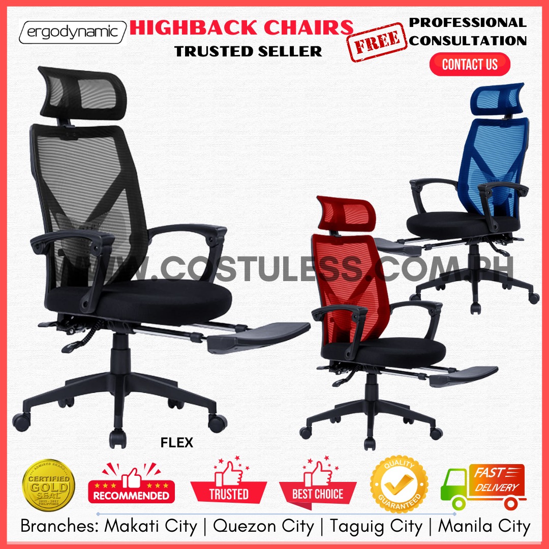 Office Highback Mesh Chair, Ergodynamic Mesh Chair, Computer Chair ...