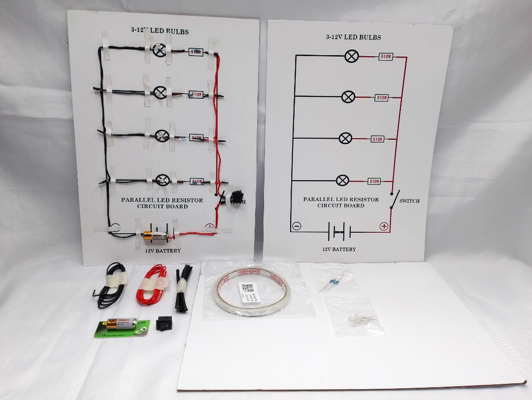 PARALLEL CIRCUIT BOARD with 510R RESISTOR, BEST FOR EXPERIMENT SCIENCE ...