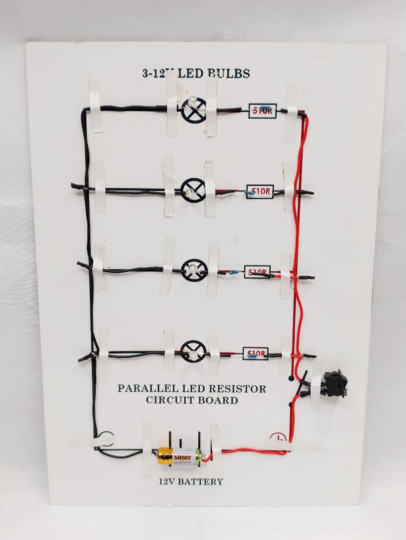 Parallel Circuit Board With 510r Resistor Best For Experiment Science