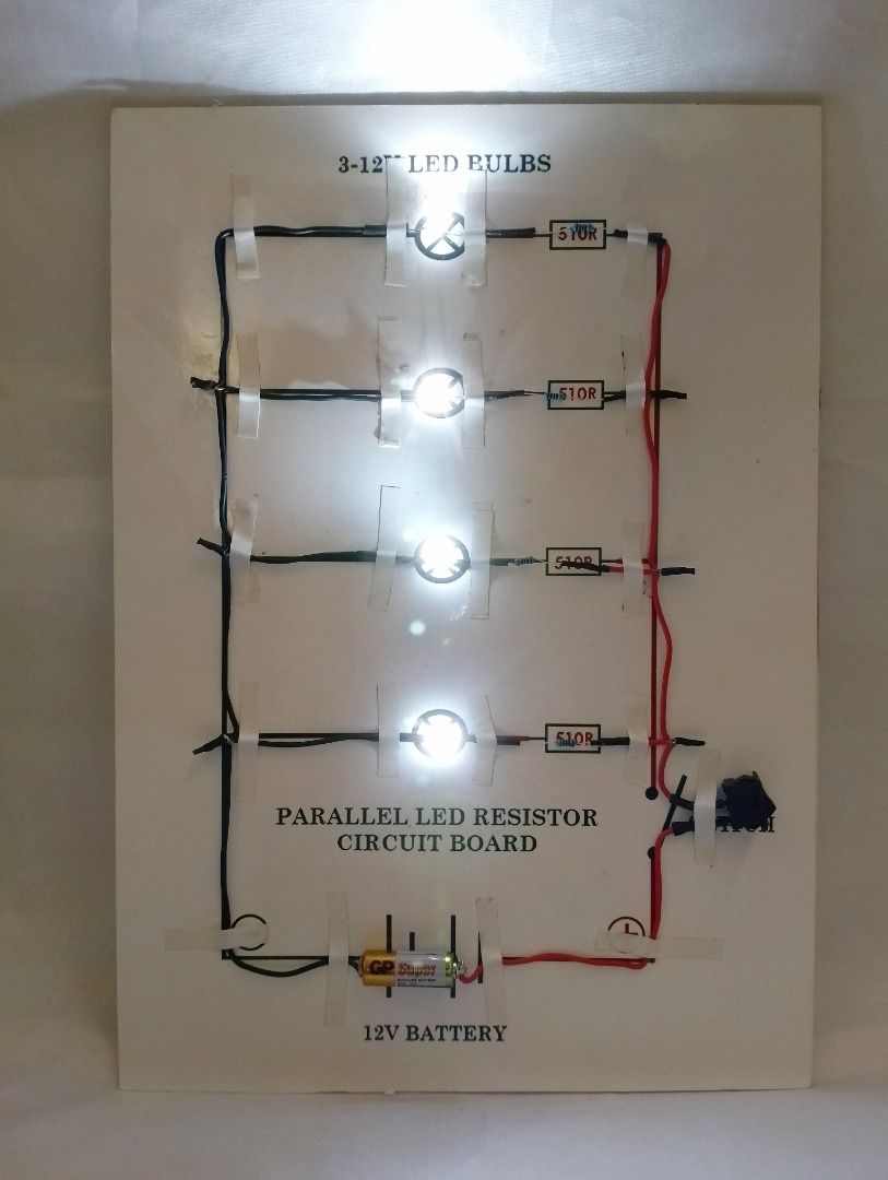 PARALLEL CIRCUIT BOARD with 510R RESISTOR, BEST FOR EXPERIMENT SCIENCE ...