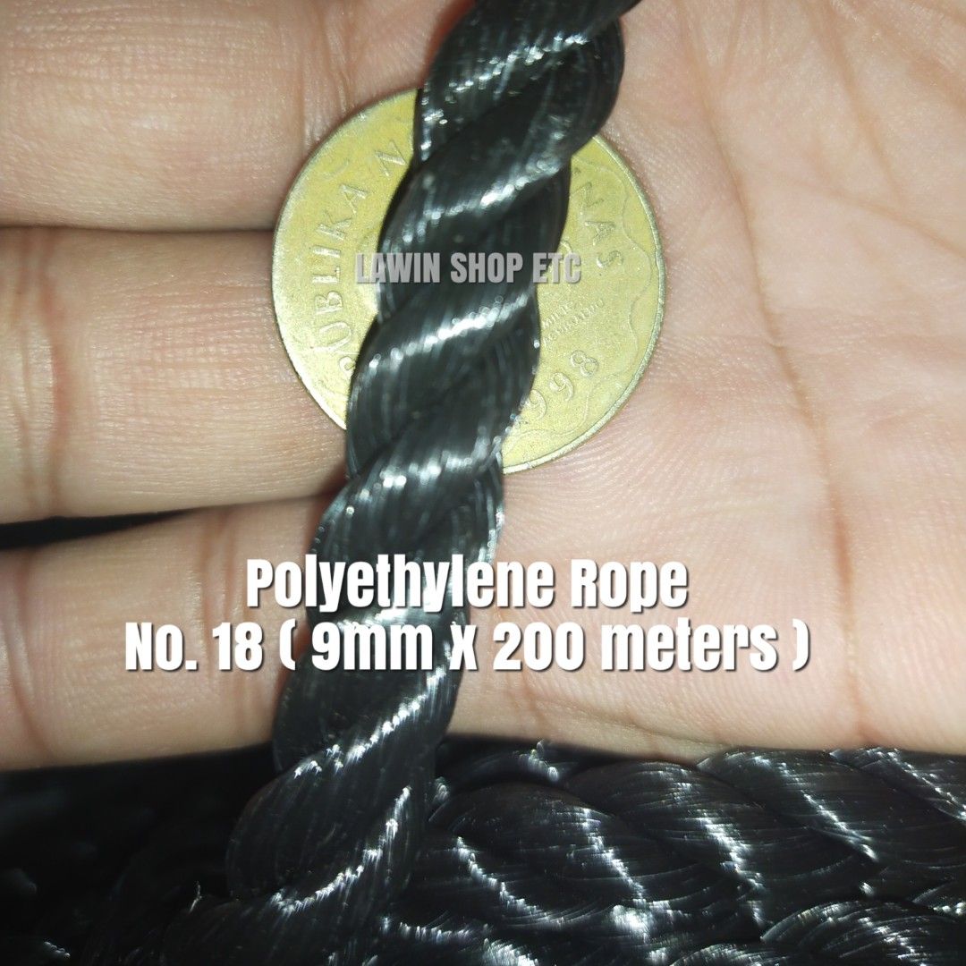 PE NYLON Rope #18 (9mm x 200 meters) Polyethylene Rope / Tali / Lubid ...