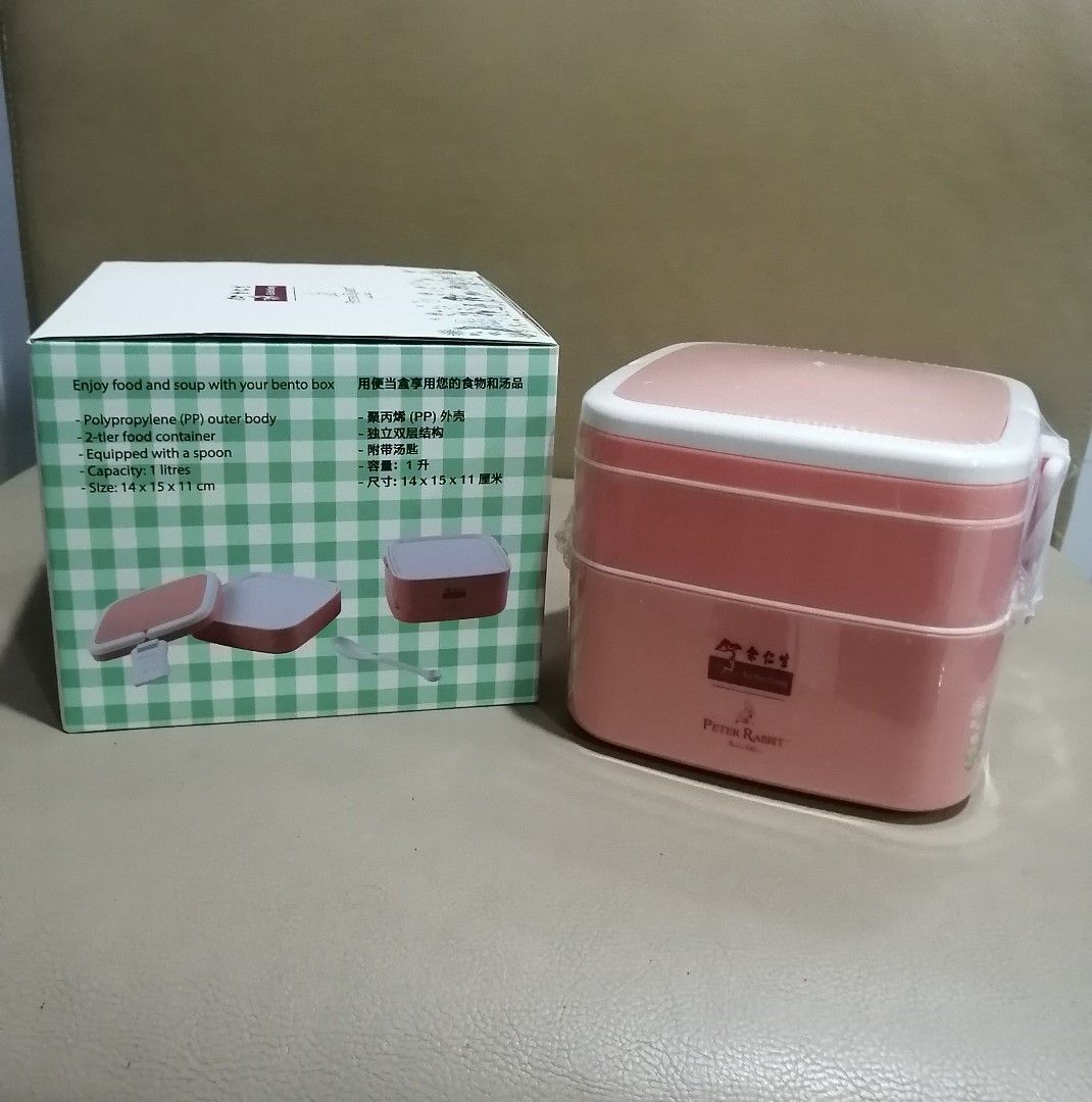 Peter Rabbit Bento Lunch Box - 2 Layers, Furniture & Home Living ...