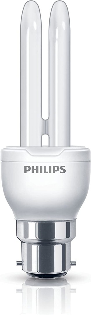 Philips Economy Compact Fluorescent Stick B22 Bayonet Cap Light Bulb, 8 ...