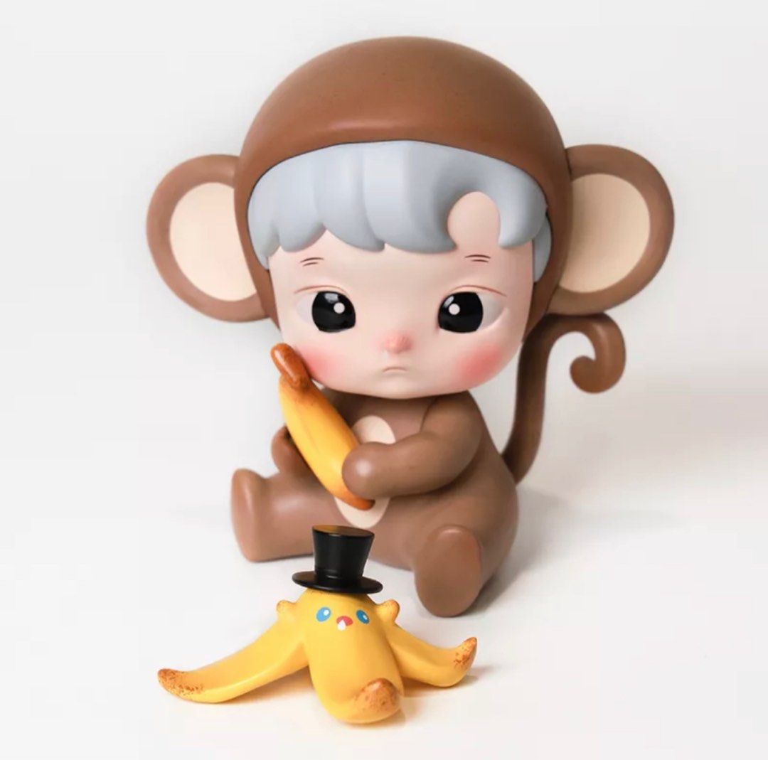 Popmart hacipupu little monkey, Hobbies & Toys, Toys & Games on Carousell
