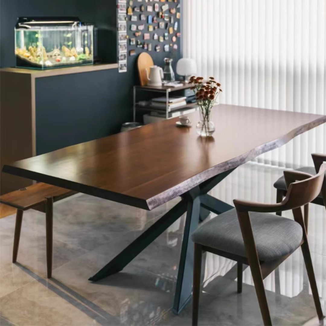 Presenthem Rustic Industrial Wooden Dining and Conference Table - The ...