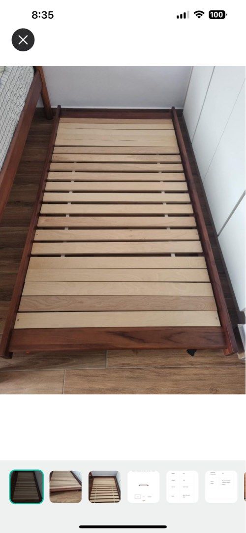 Pull Out Bed Frame with roller, Furniture & Home Living, Furniture, Bed ...