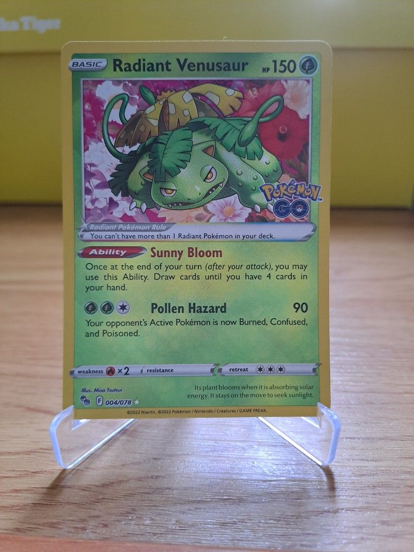 Radiant Venusaur Pokemon Go Card, Hobbies & Toys, Toys & Games on Carousell