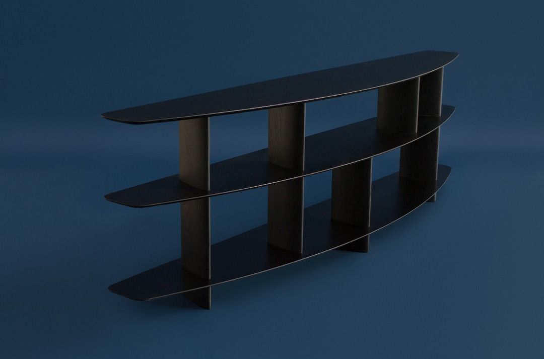 Rare one off production - Original Gabriel Tan Designer Aero Shelf unit ...