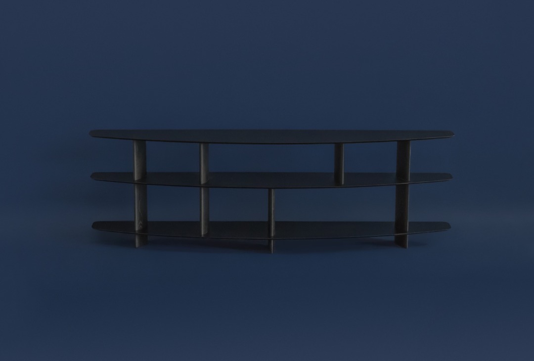 Rare one off production - Original Gabriel Tan Designer Aero Shelf unit ...