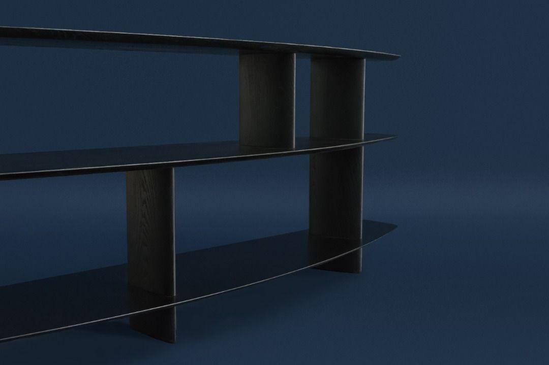 Rare one off production - Original Gabriel Tan Designer Aero Shelf unit ...