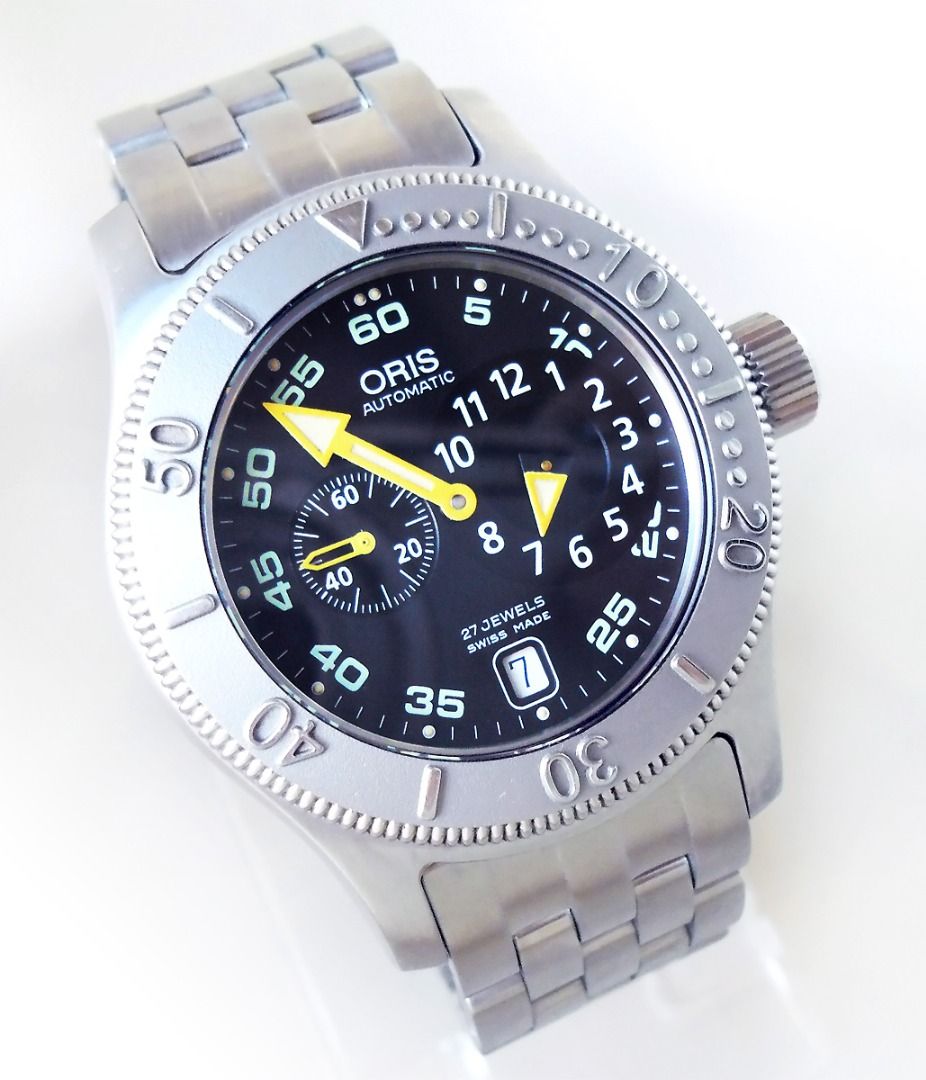 Rare ORIS 7502 Big Crown DIVERS REGULATOR Watch with Broad Arrow Hands ...