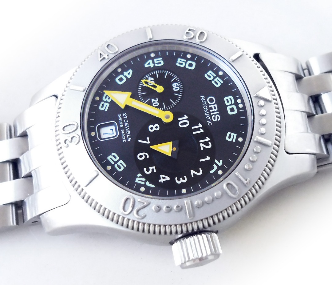 Rare ORIS 7502 Big Crown DIVERS REGULATOR Watch with Broad Arrow Hands ...