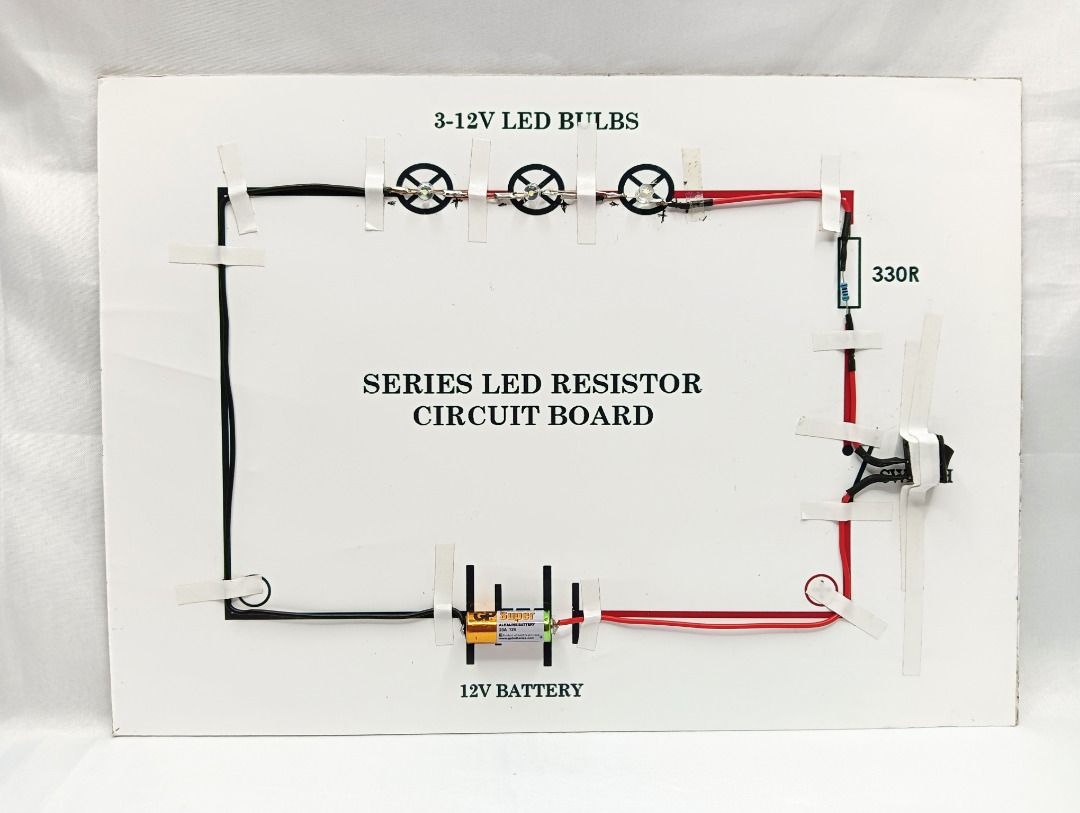 SERIES CIRCUIT BOARD with 330R RESISTOR, BEST FOR EXPERIMENT SCIENCE ...