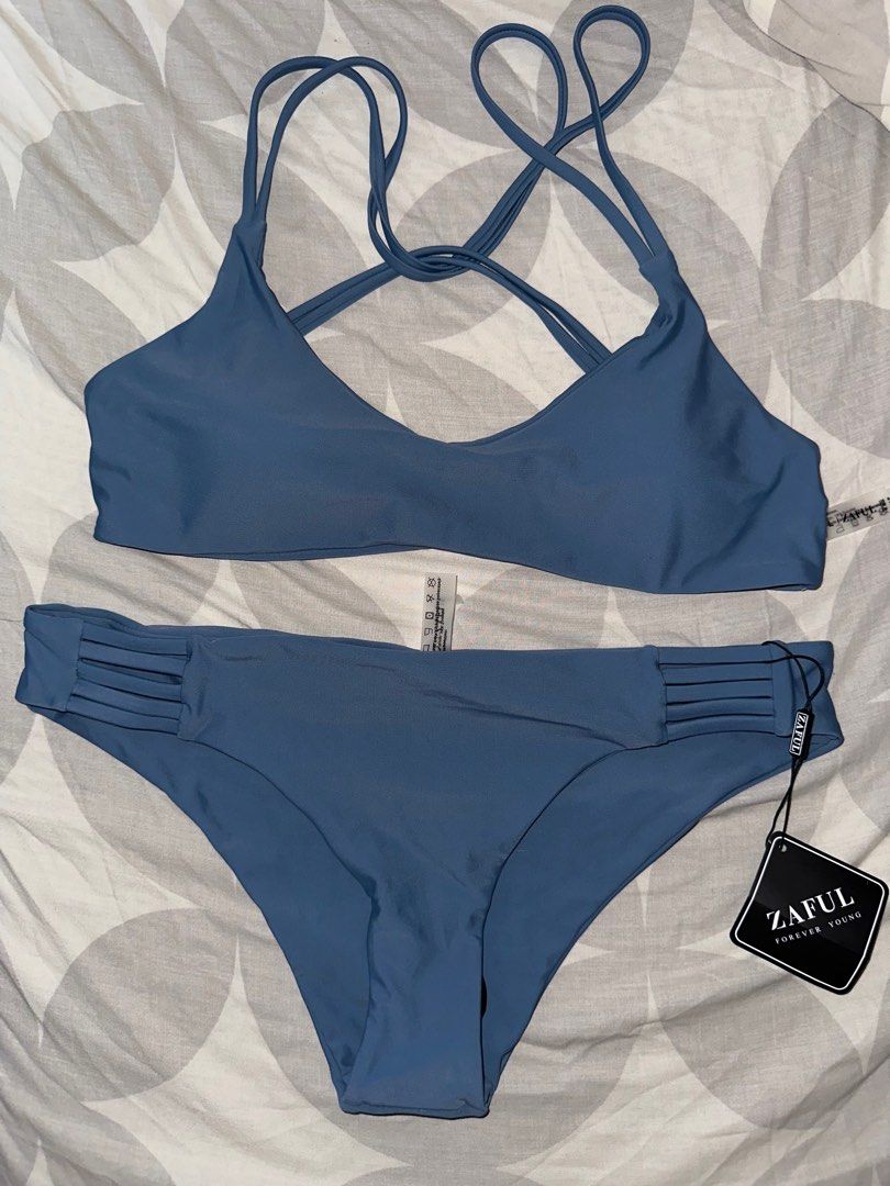 Sexy Blue Two-Piece Swimsuit, Women's Fashion, Swimwear, Bikinis ...