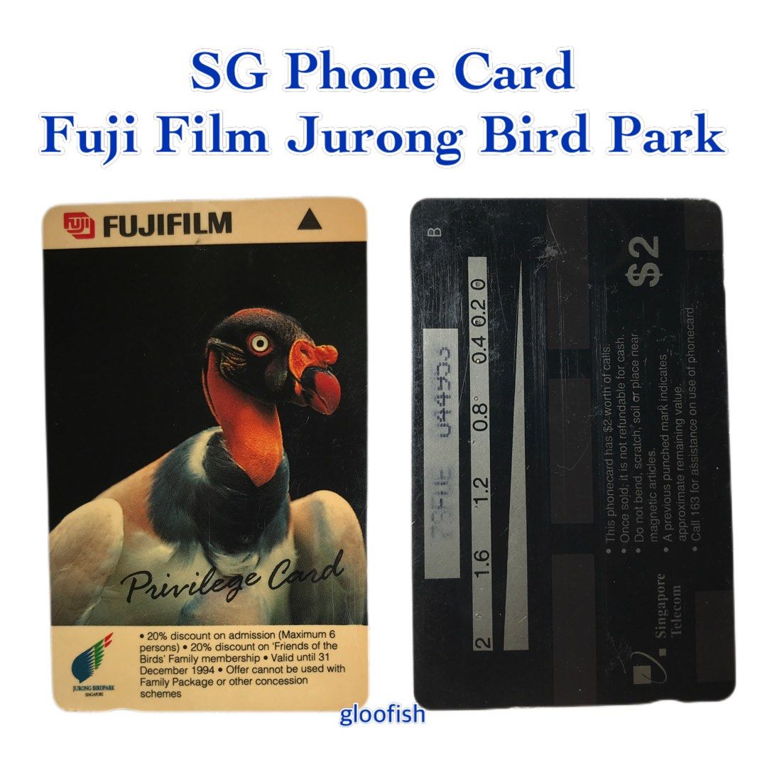 SG Phone Card - Fuji Film Jurong Bird Park, Hobbies & Toys, Memorabilia ...