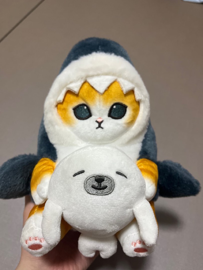 Shark mofusand with seal 20cm, Hobbies & Toys, Toys & Games on Carousell