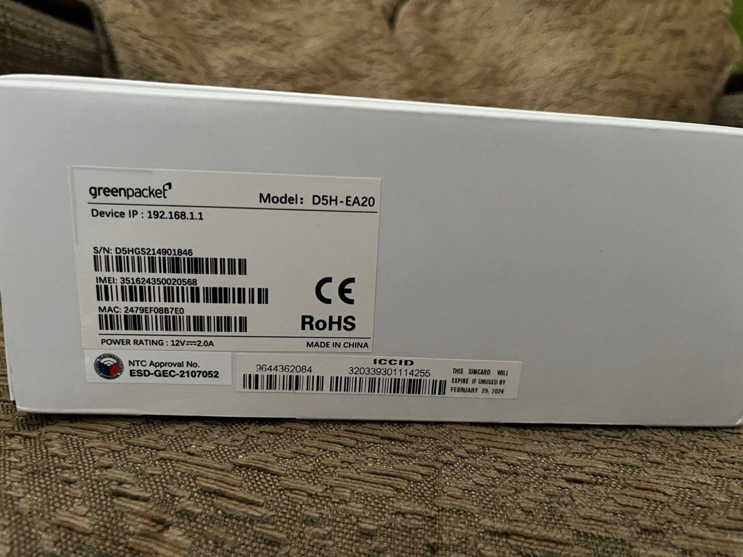 Smart Bro Home Wifi 5G- Greenpacket D5H, Computers & Tech, Office ...