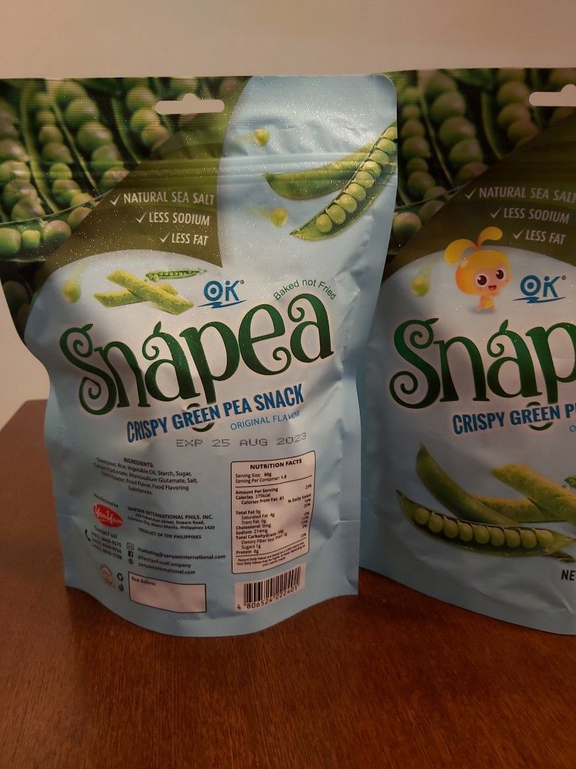 Snapea crispy green pea snack 108g on Carousell