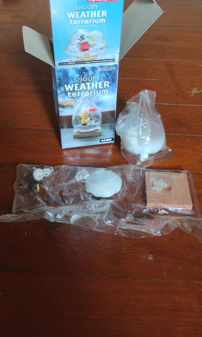 Snoopy Weather Terrarium - Snow Day snoopy peanuts Woodstock figurine ...