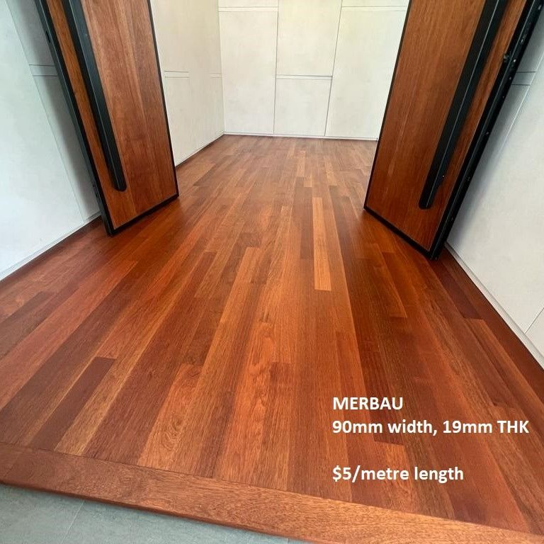 Solid timber parquet planks (Merbau). Material only., Furniture & Home ...