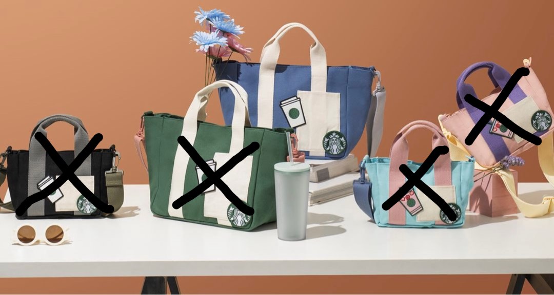 Starbucks Colour blue Block Bag - Singapore Exclusive , Women's Fashion ...