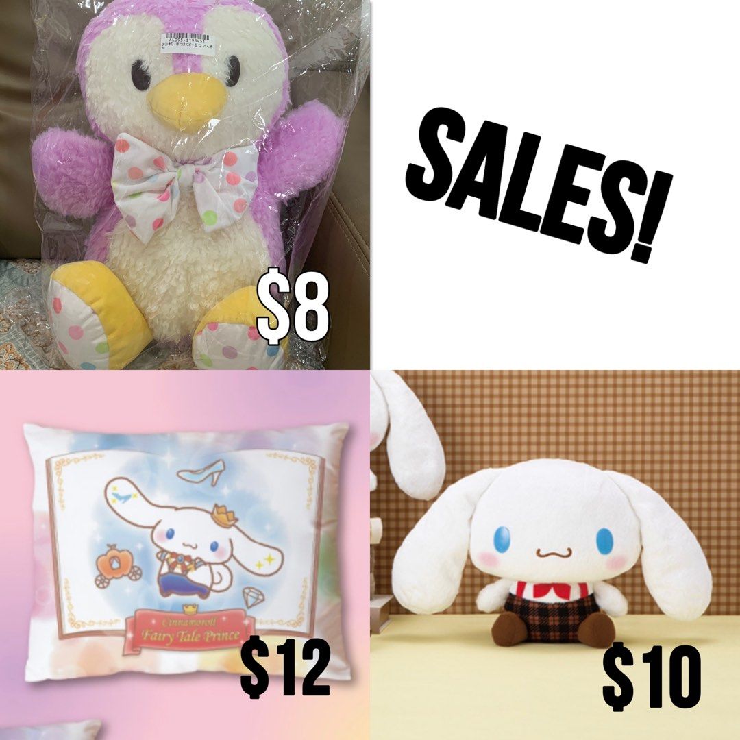 SWIPE SALES rose bear cinnamoroll pompompurin bus bear teddy checker ...