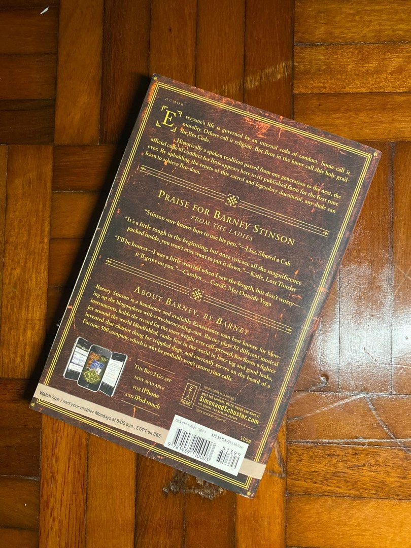 The Bro Code by Barney Stinson with Matt Kuhn *postage includedp ...