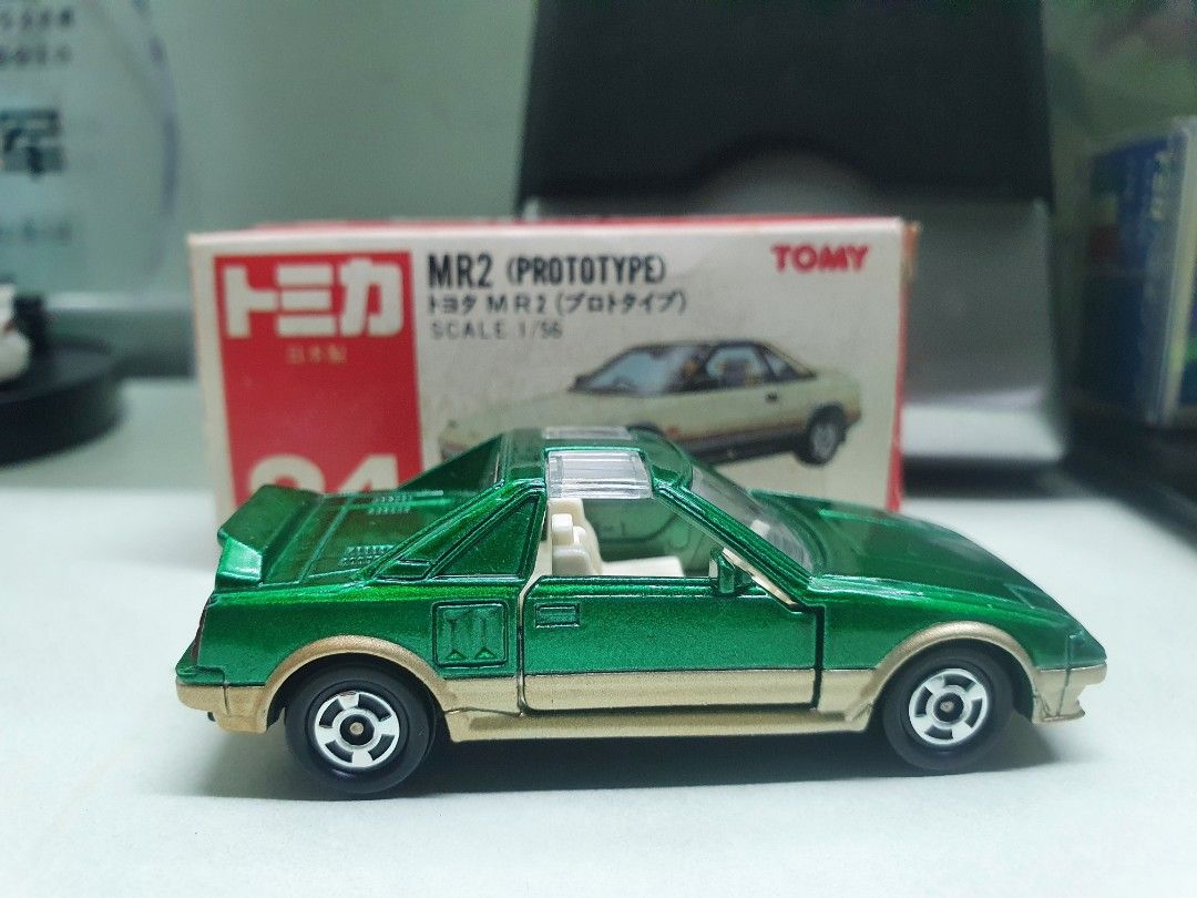 Tomica Red Tomy #24 Toyota MR2 (green with gold base), Hobbies & Toys ...