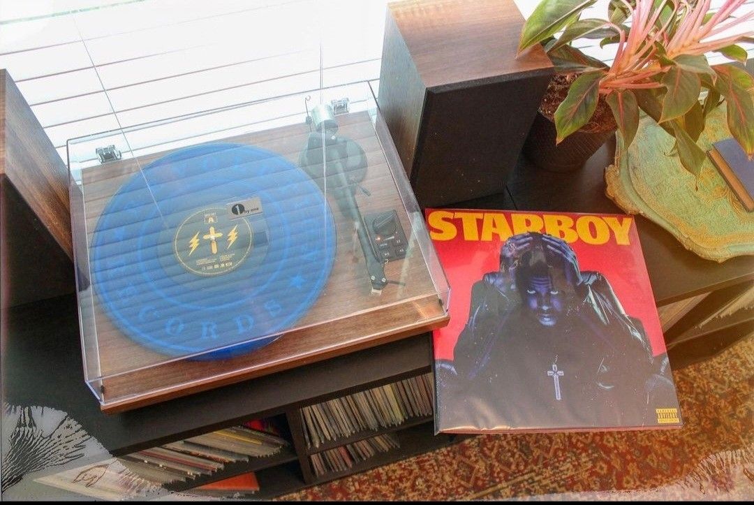 [TRANSLUCENT BLUE/RED] STARBOY VINYL RECORD | WEEKND VINYL RECORD ...