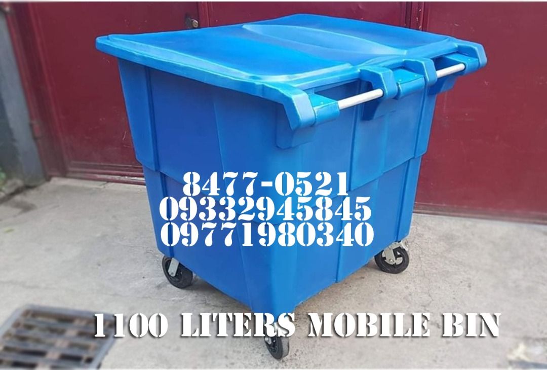 trash bin mobile bin fiberglass or plastic on Carousell