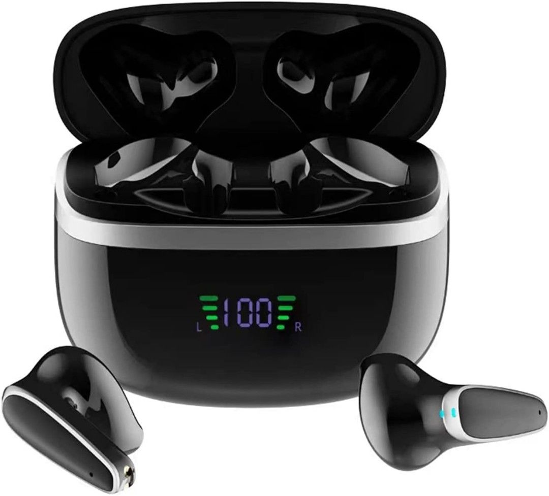 True Wireless Earbud BX19, Bluetooth 5.1 with Charging Case, 32 Hours ...